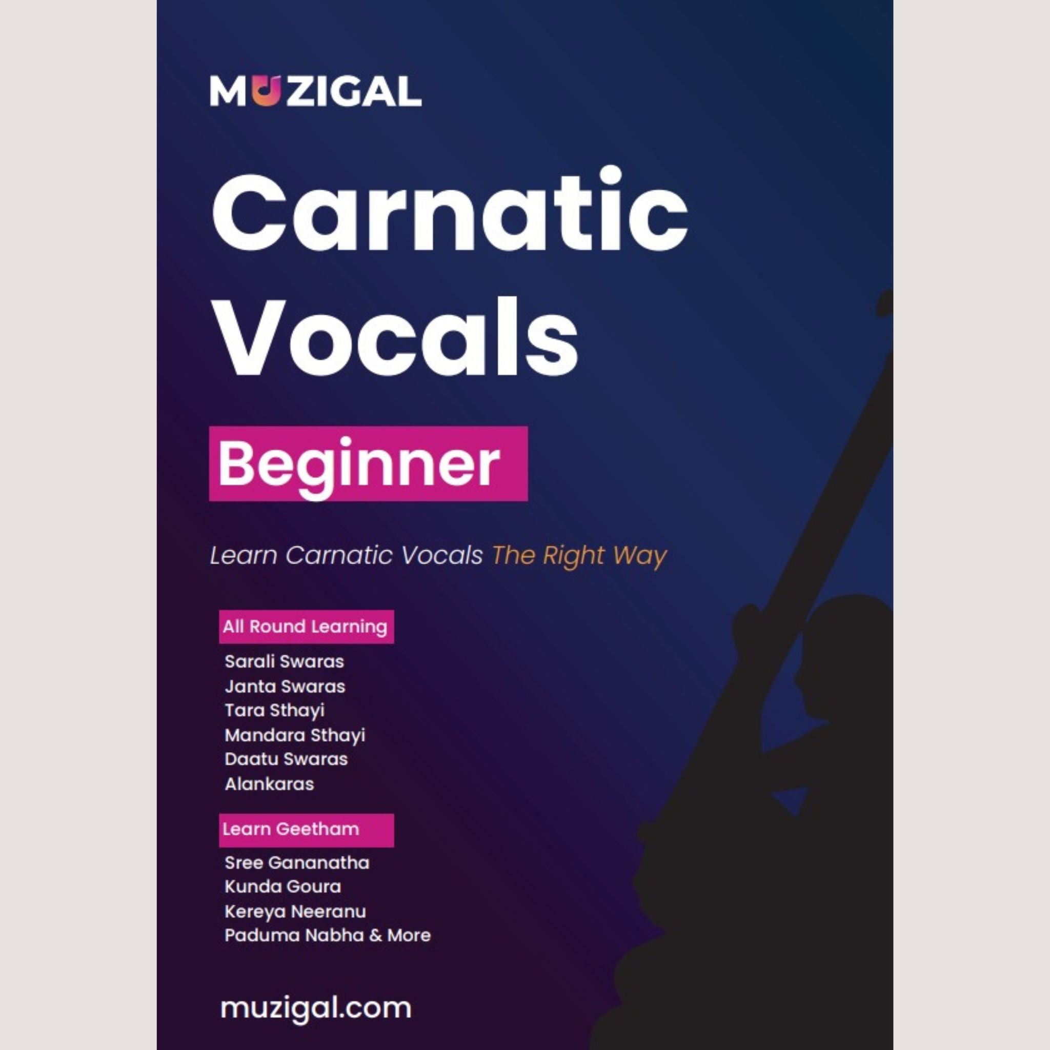 Muzigal Carnatic Beginners Book – shop.muzigal.com