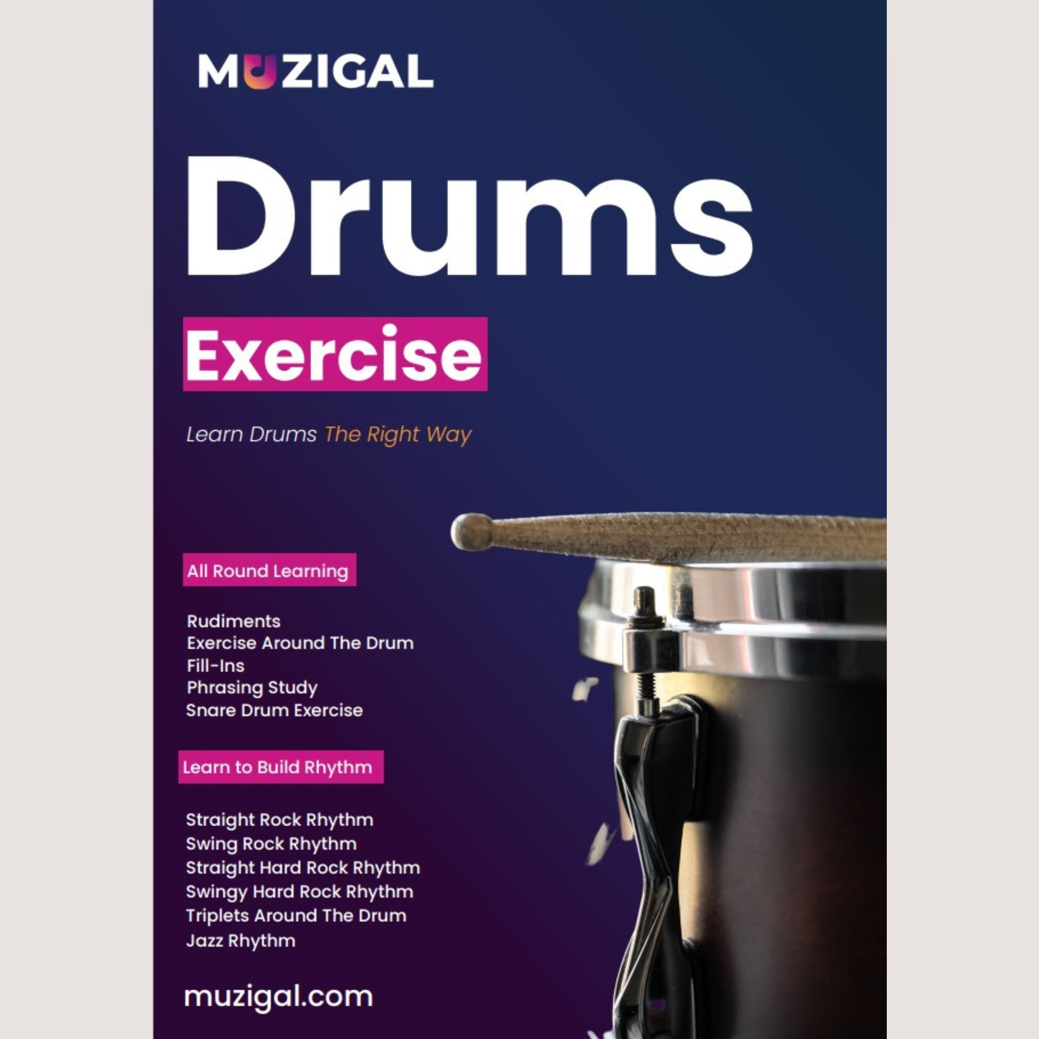 Muzigal Drums Exercise Book – shop.muzigal.com